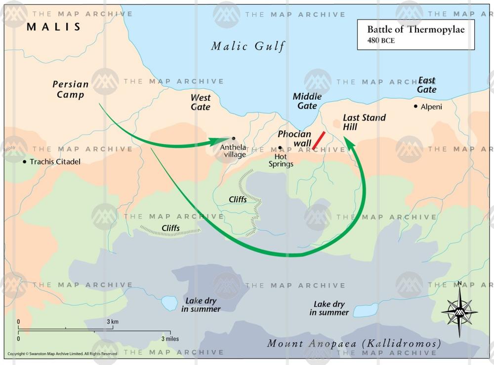 Battle Of Thermopylae Map